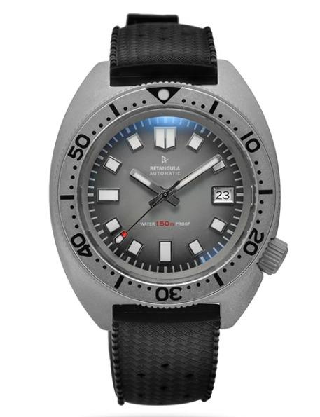 RDUNAE RETANGULA VINTAGE TURTLE 6105-8000 HOMAGE AUTOMATIC DIVE WATCH ...