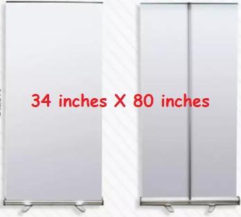 Tarpaulin Pull Up Banner Stand (Aluminum), Furniture & Home Living ...