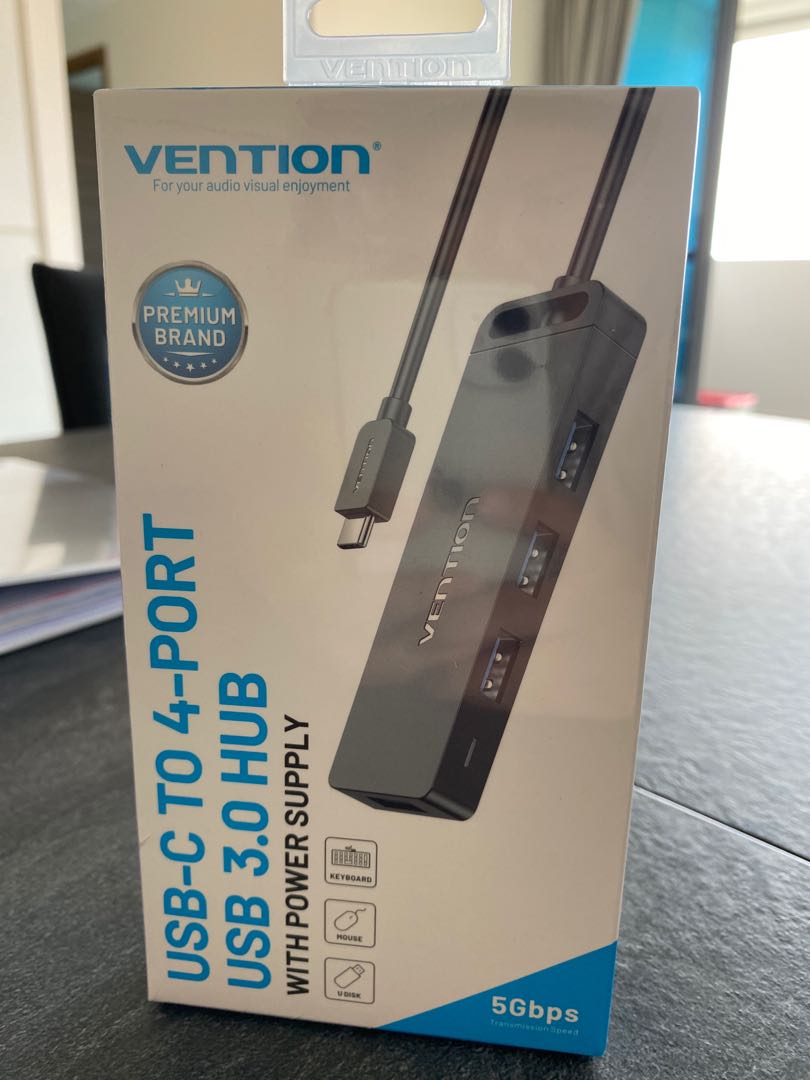 Vention USB-C To 4-port USB 3.0 Hub, Electronics, Computer Parts ...