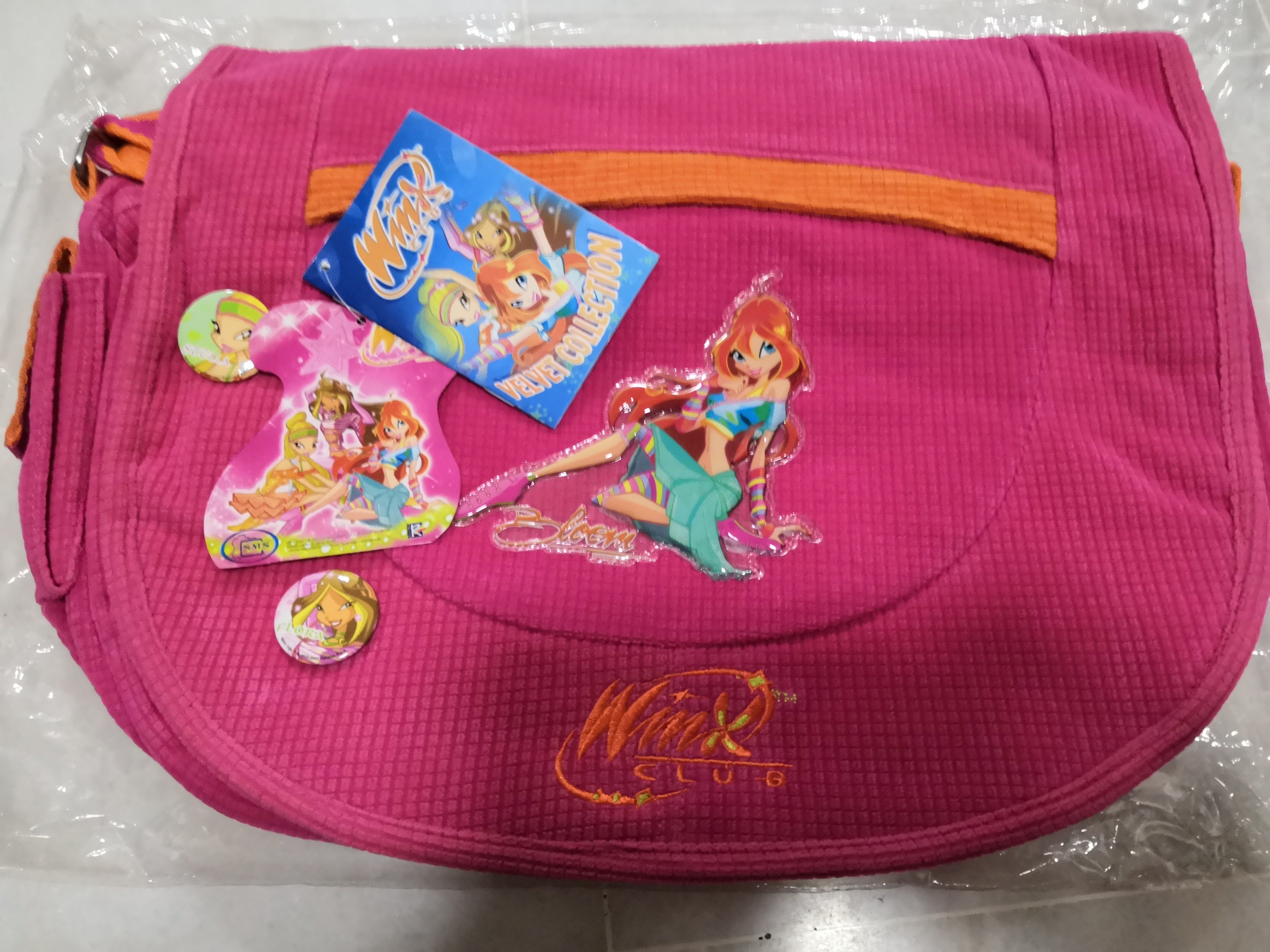 Winx Club Bloom Velvet Collection Sling Bag, Hobbies & Toys ...