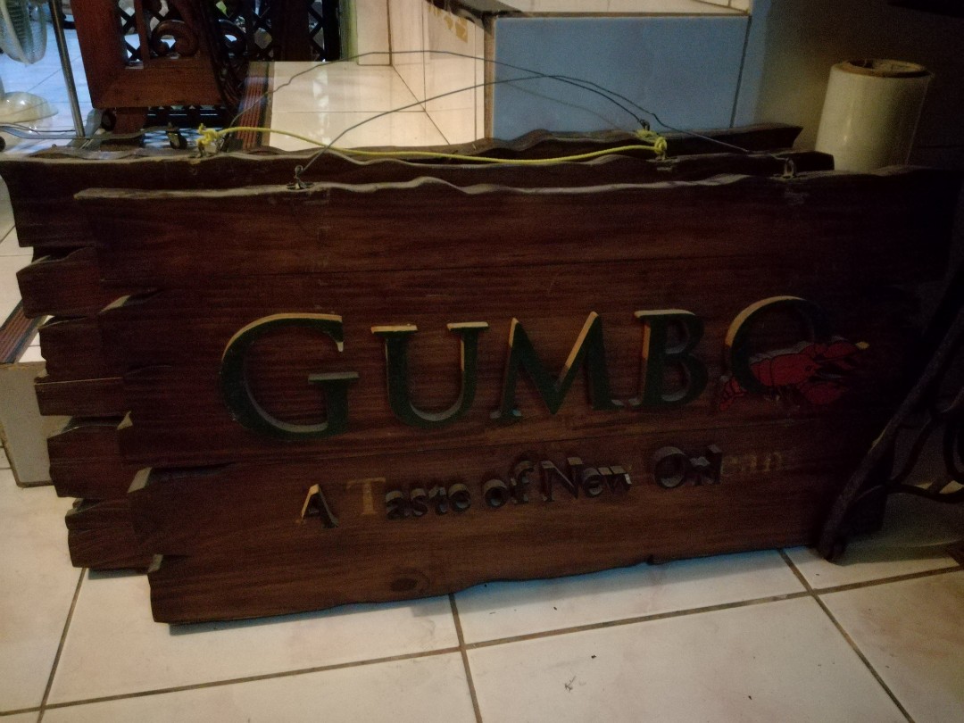 3 pcs used wooden signages, Furniture & Home Living, Home Decor, Other ...