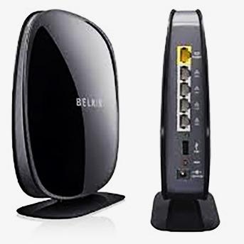 Belkin N600 DB Wireless Dual Band Wi-Fi N+ Router 4 LAN Ports, 100% ...
