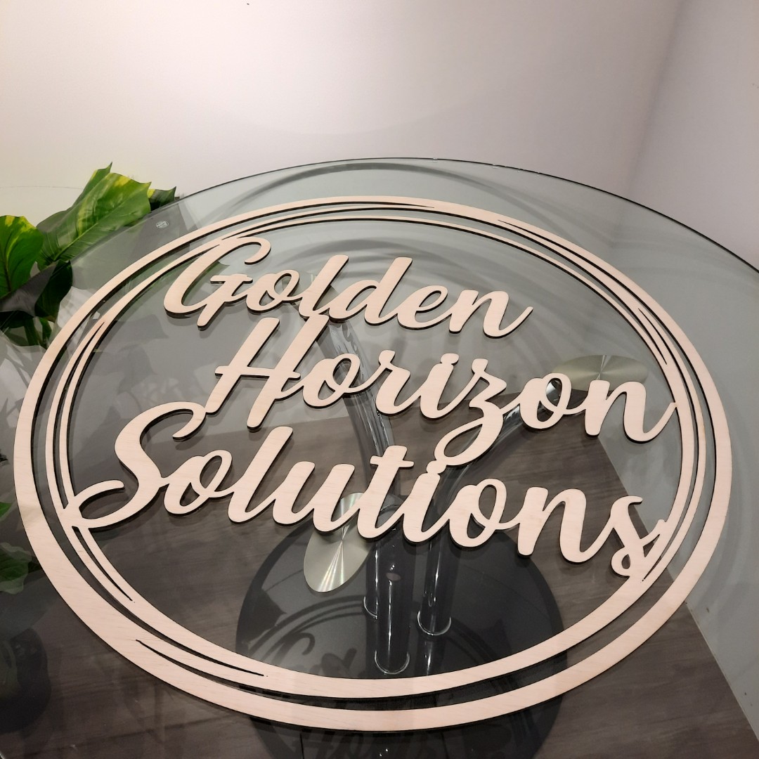 Circle Exterior Company Signage Laser Cut, Hobbies & Toys, Stationery ...