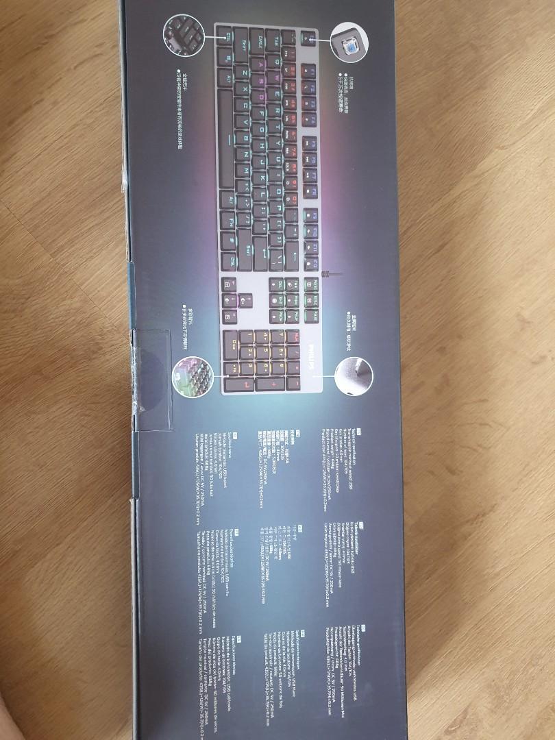 PHILIPS G404 (SPK8404) USB Wired Mechanical Gaming Keyboard, Computers ...