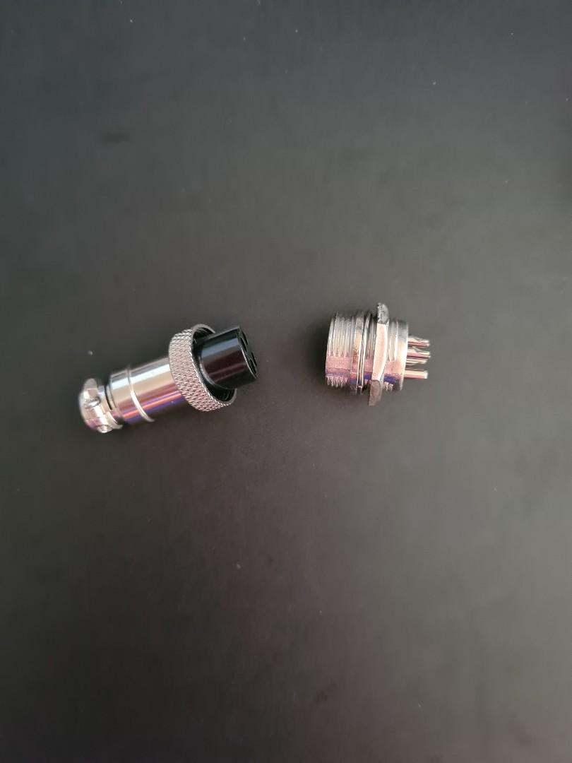 GX16 4-pin aviator connector for audio/electric surface mount ...