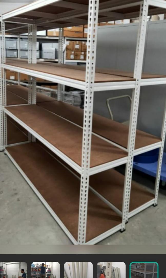 Heavy Duty Metal Shelving Unit-Only Frame No Wooden Plank, Furniture ...