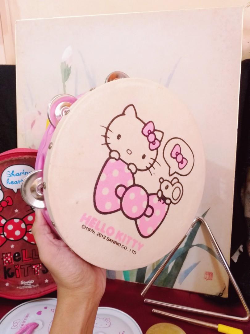 Hello kitty Musical instruments set tambourine triangle cymbals ...