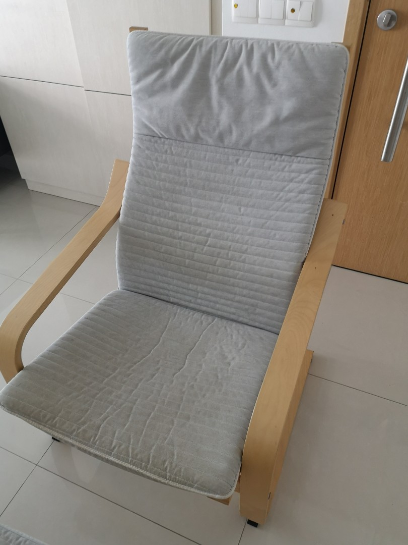 IKEA Arm Chair with foot rest, Furniture & Home Living, Furniture ...