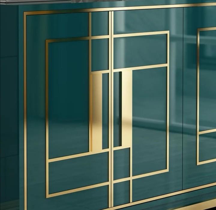 L150 Hunter Green Magazine Homes Buffet Sideboard 2 Door Cabinet ...