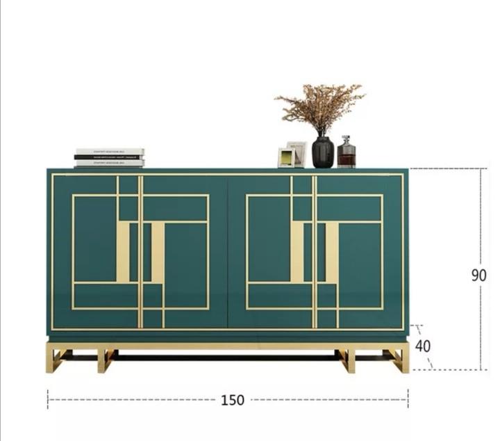 L150 Hunter Green Magazine Homes Buffet Sideboard 2 Door Cabinet ...