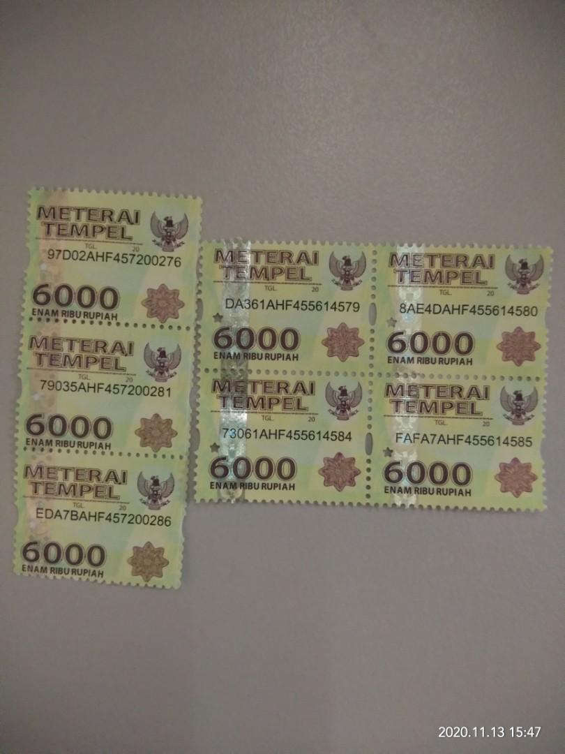 Materai 6000, Antik, Filateli di Carousell