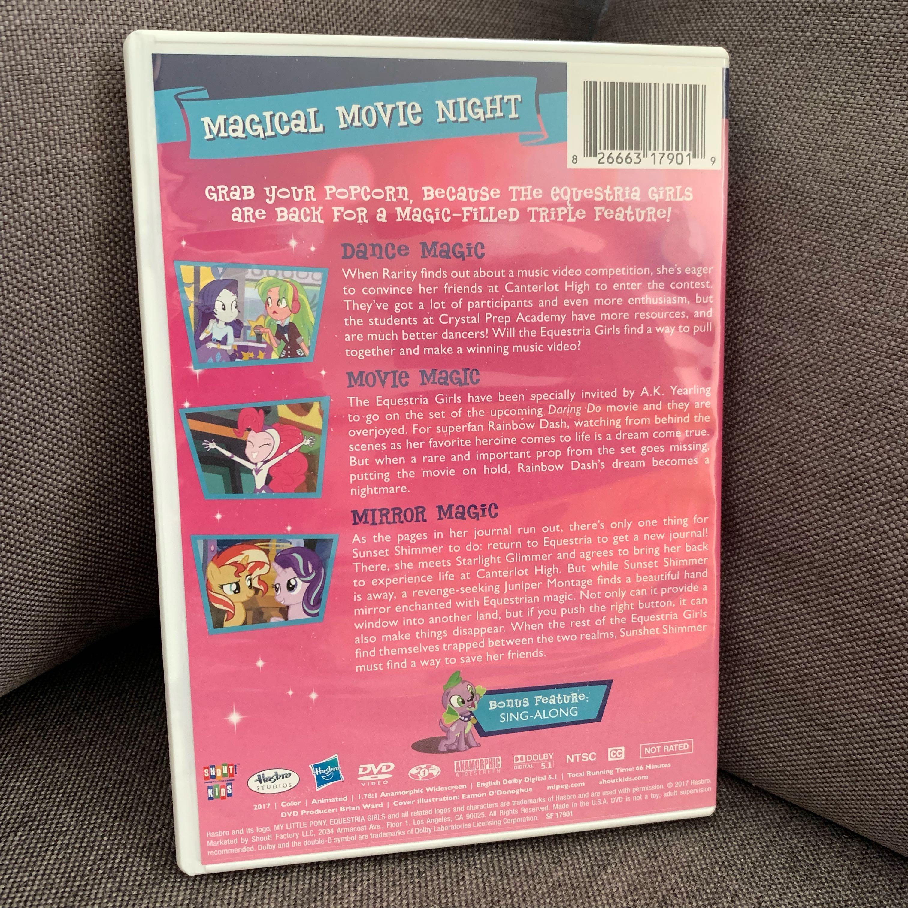 My Little Pony Equestria Girls~Magical Movie Night DVD, 興趣及遊戲, 收藏品及紀念品, 明星周邊 - Carousell
