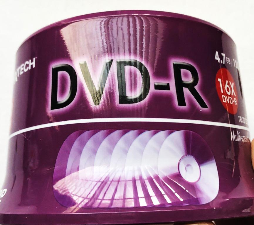 Nexxtech 16x DVD-R 4.7GB 120 Min Video Multi-Speed, up to 16x, 100% ...