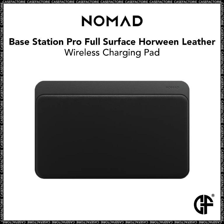 Nomad Base Station Pro Full Surface Horween Leather Wireless Charging Pad, Mobile Phones ...