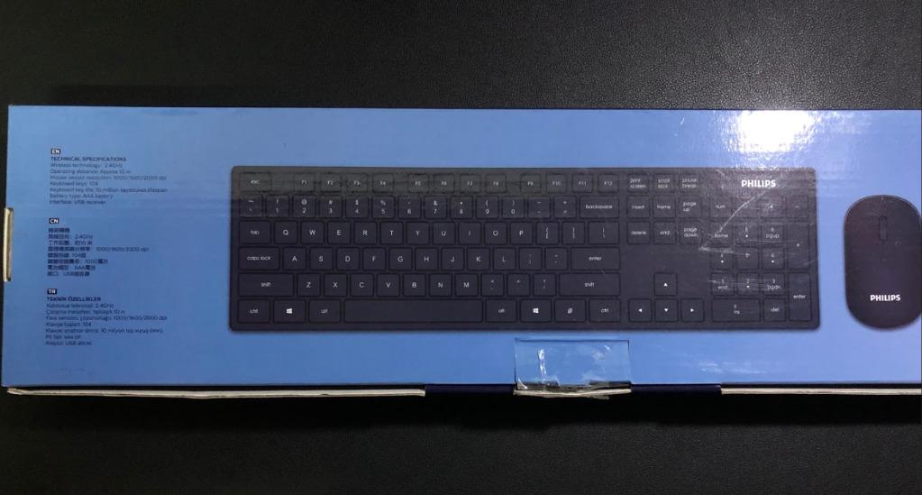 PHILIPS C103 Wireless Keyboard and Mouse Combo, Computers & Tech, Parts ...