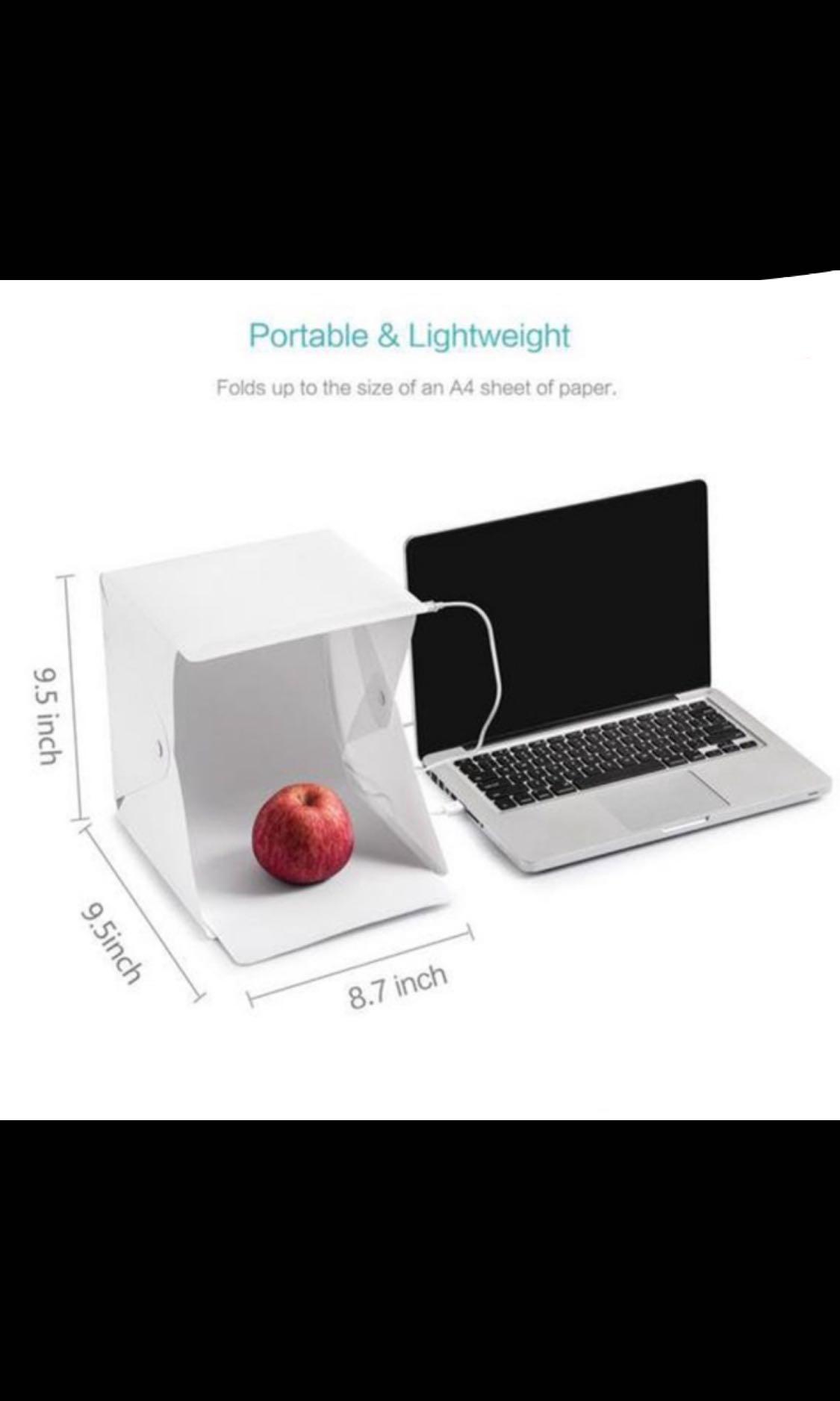 Portable Photography Backdrop with Lighting LED! Professional Studio ...