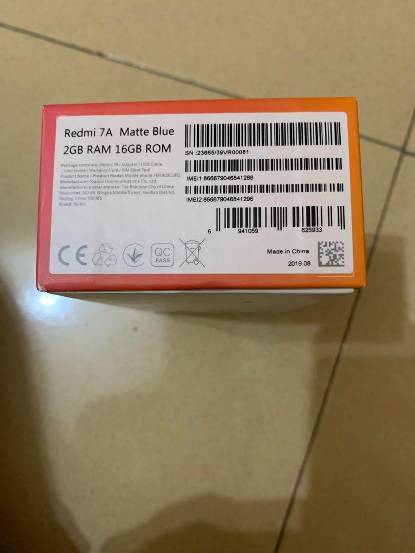 RedMi 7A Empty Box, Mobile Phones & Gadgets, Mobile & Gadget ...