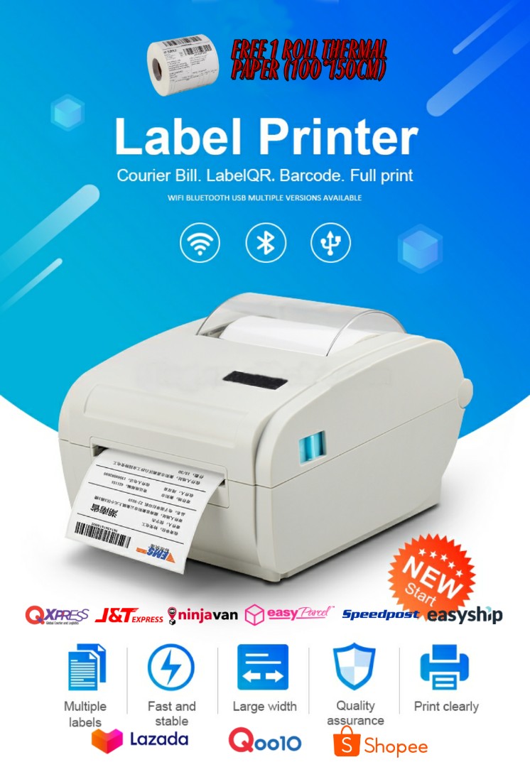 Thermal Printer Label Printer Shipping Label Air waybill Barcode Stick ...