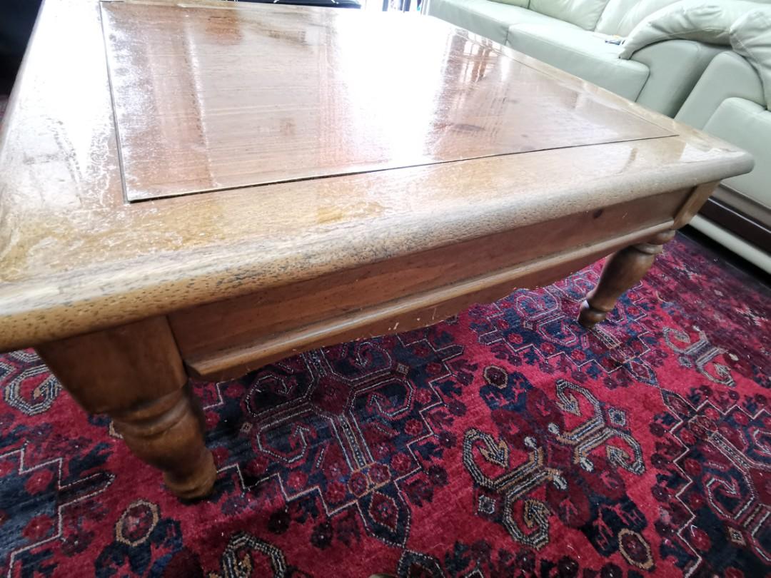 Wooden Coffee Table(with Defects), Furniture & Home Living, Furniture ...