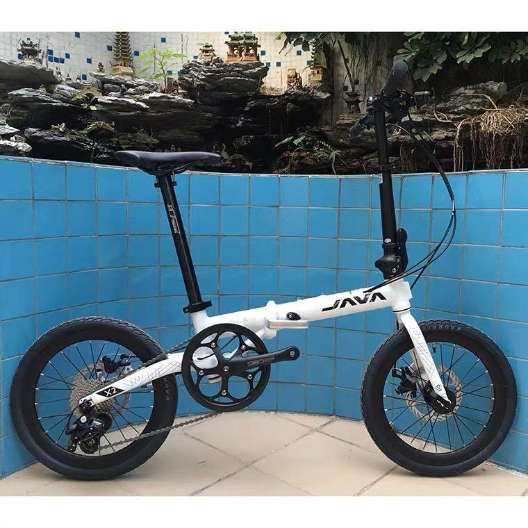 2021 新款 JAVA X2 9S 9速 16吋349 鋁合金碟剎折叠車 送前後蛙燈水架叮叮, 運動產品, 單車及配件, 單車 - Carousell