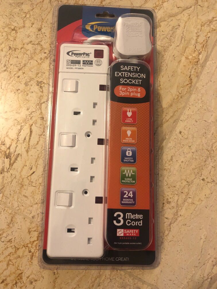 3m PowerPac Extension Cord from Homefix, TV & Home Appliances, Electrical, Adaptors & Sockets on ...