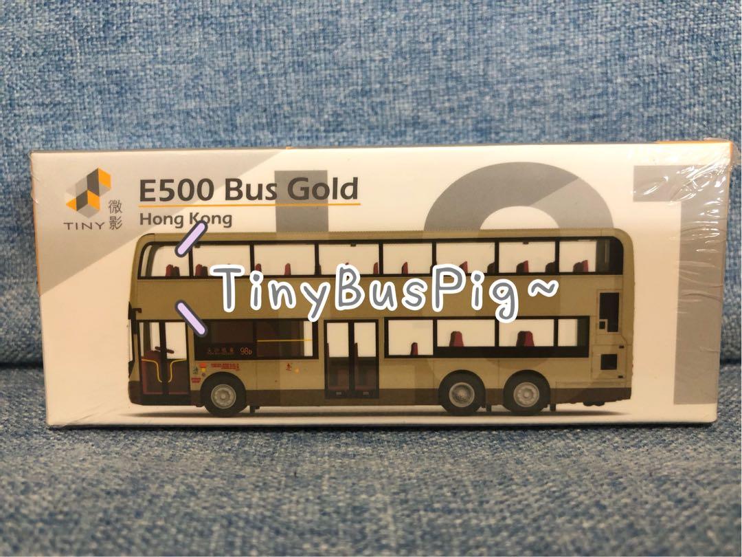 微影 Tiny City #L01 E500 Bus Gold (E500 金色巴士) 1:110, 興趣及遊戲, 玩具 & 遊戲類 - Carousell