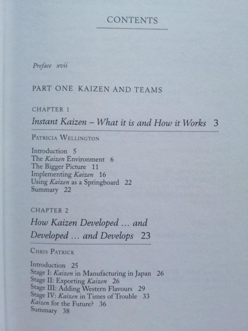 BOOK: KAIZEN STRATEGIES FOR IMPROVING TEAM PERFORMANCE By:Colenso ...