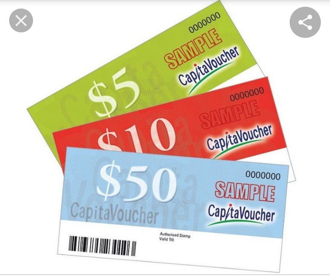 Capital voucher 20 pcs x $50, Tickets & Vouchers, Vouchers on Carousell