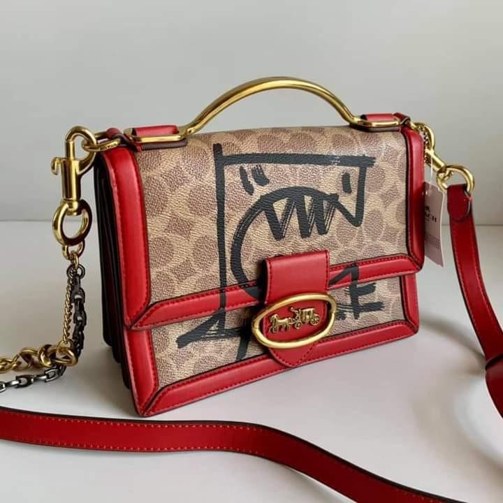 Coach Riley Too Handle 22 in Signature, Women's Fashion, Bags & Wallets ...