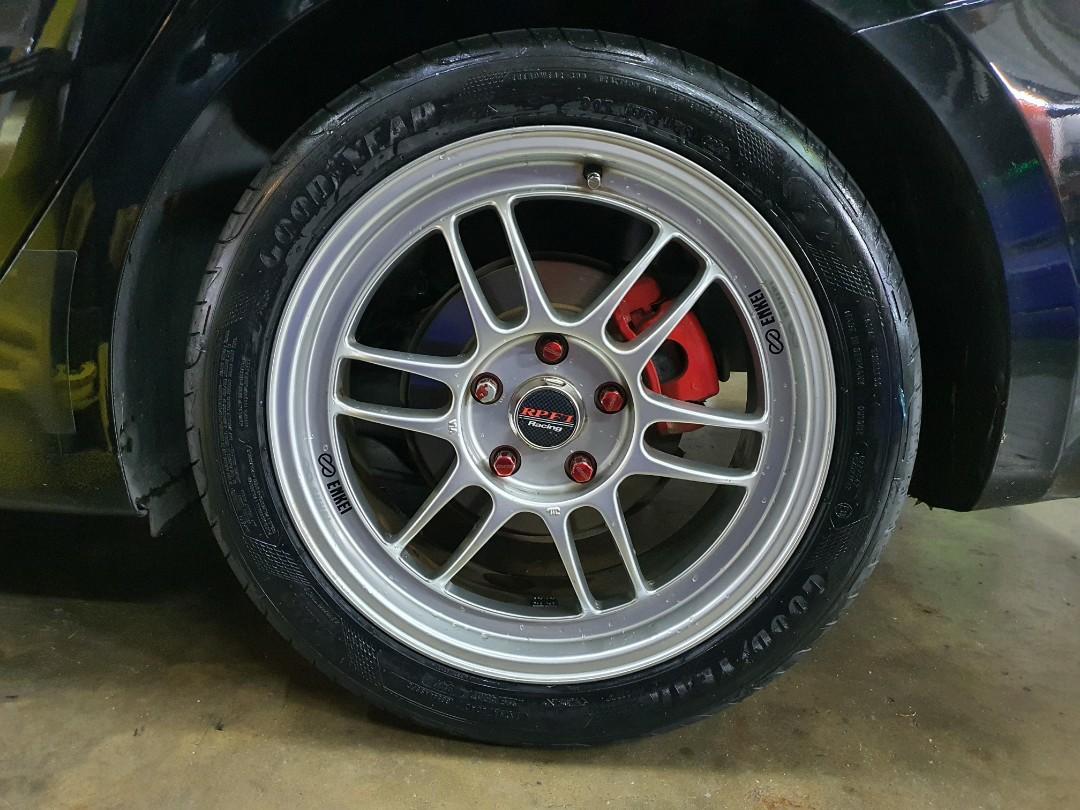 Original Enkei RPF1 17x7 ET+45 5x114.3, Car Accessories, Tyres & Rims on Carousell