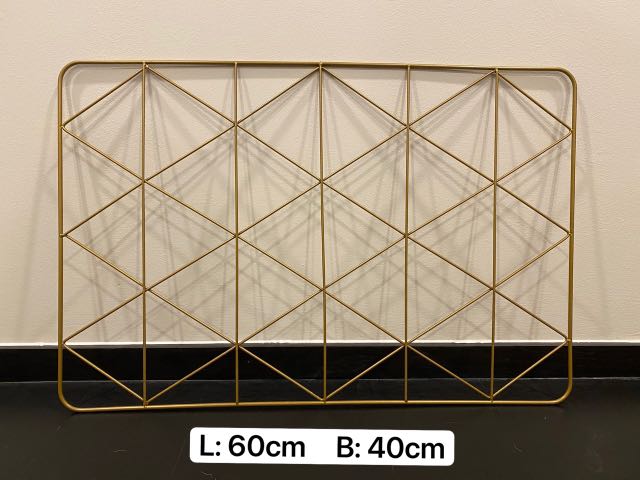 Gold metal grid frame, Furniture & Home Living, Home Decor, Frames ...