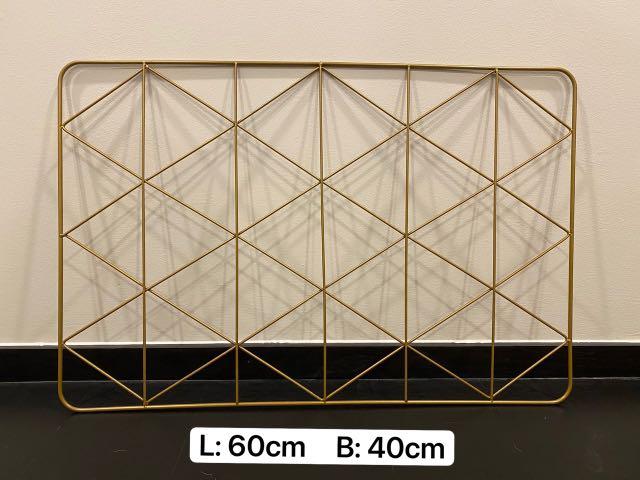 Gold metal grid frame, Furniture & Home Living, Home Decor, Frames ...