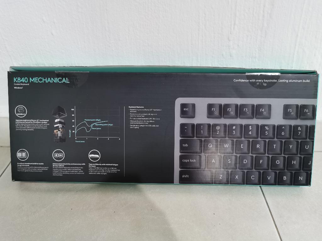 Logitech K840 Mechanical Keyboard, Electronics, Computer Parts ...
