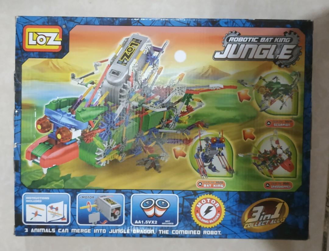 Mainan Anak LOZ 3020 Motor Building Block Robots Jungle, Toys ...