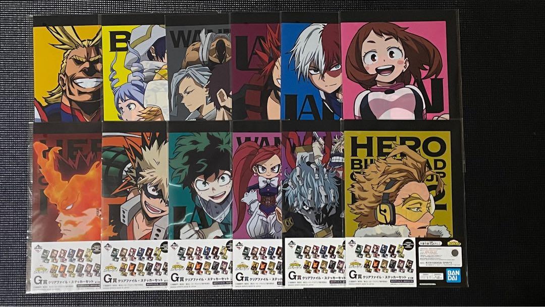 MHA Full Set Files x12 All Designs My Hero Academia Ichiban Kuji ~ I’m ...