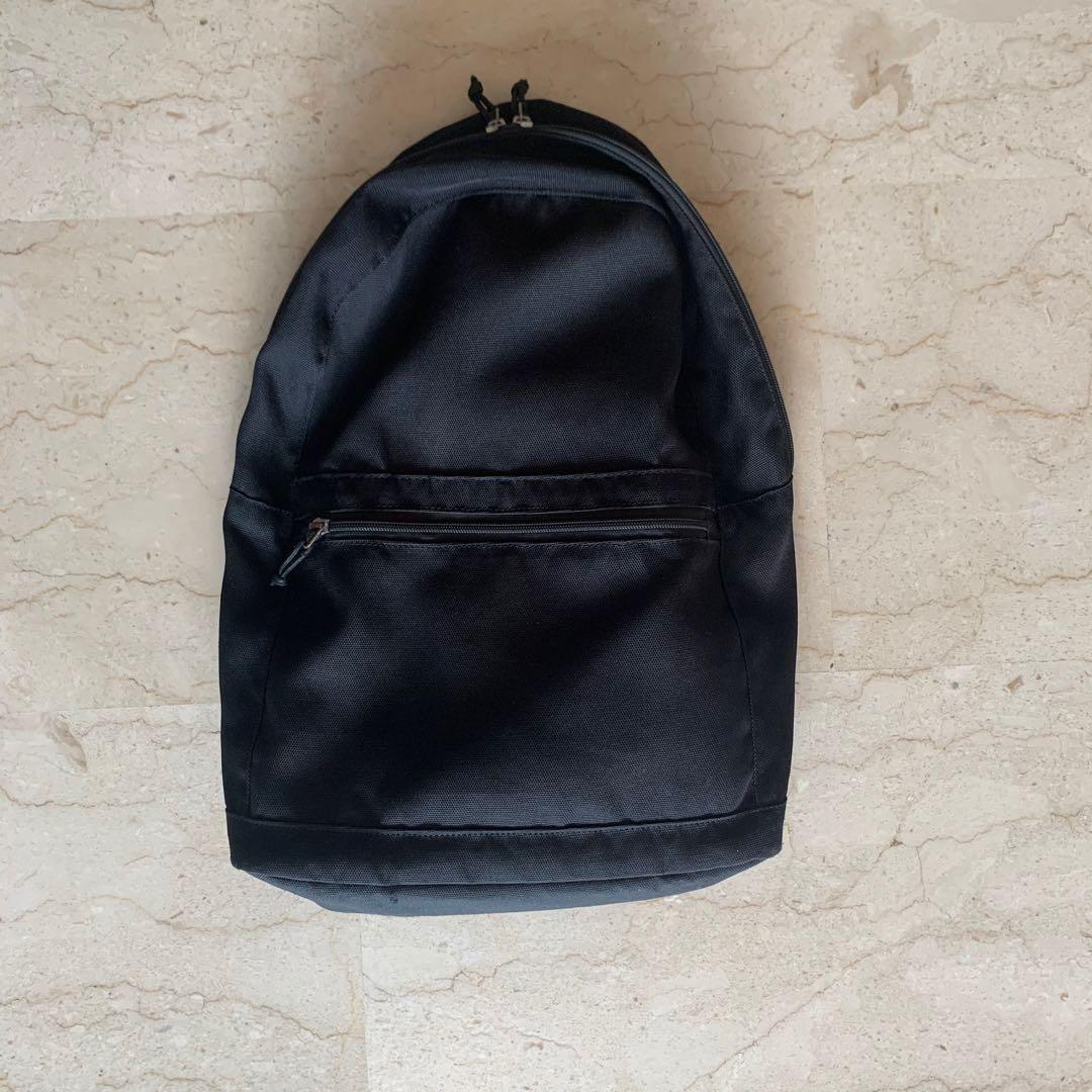 Muji Black Backpack, Men's Fashion, Bags, Backpacks on Carousell