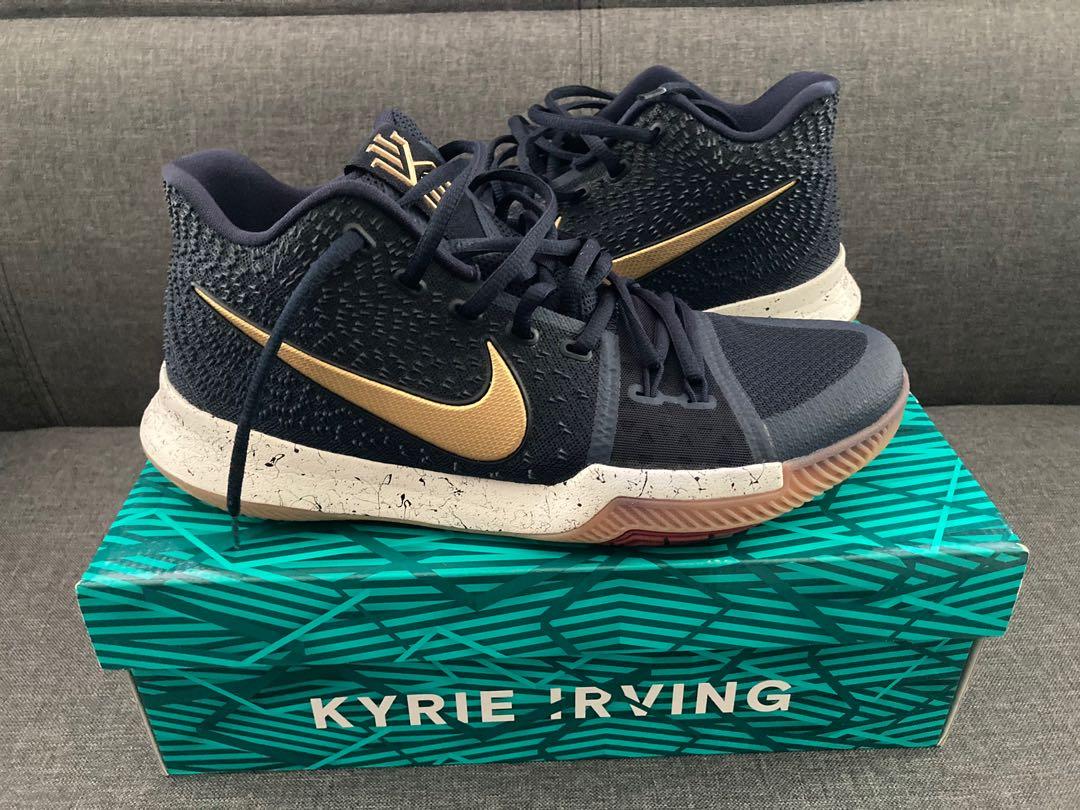 Nike Kyrie 3 obsidian/ metallic gold, Men's Fashion, Footwear, Sneakers ...
