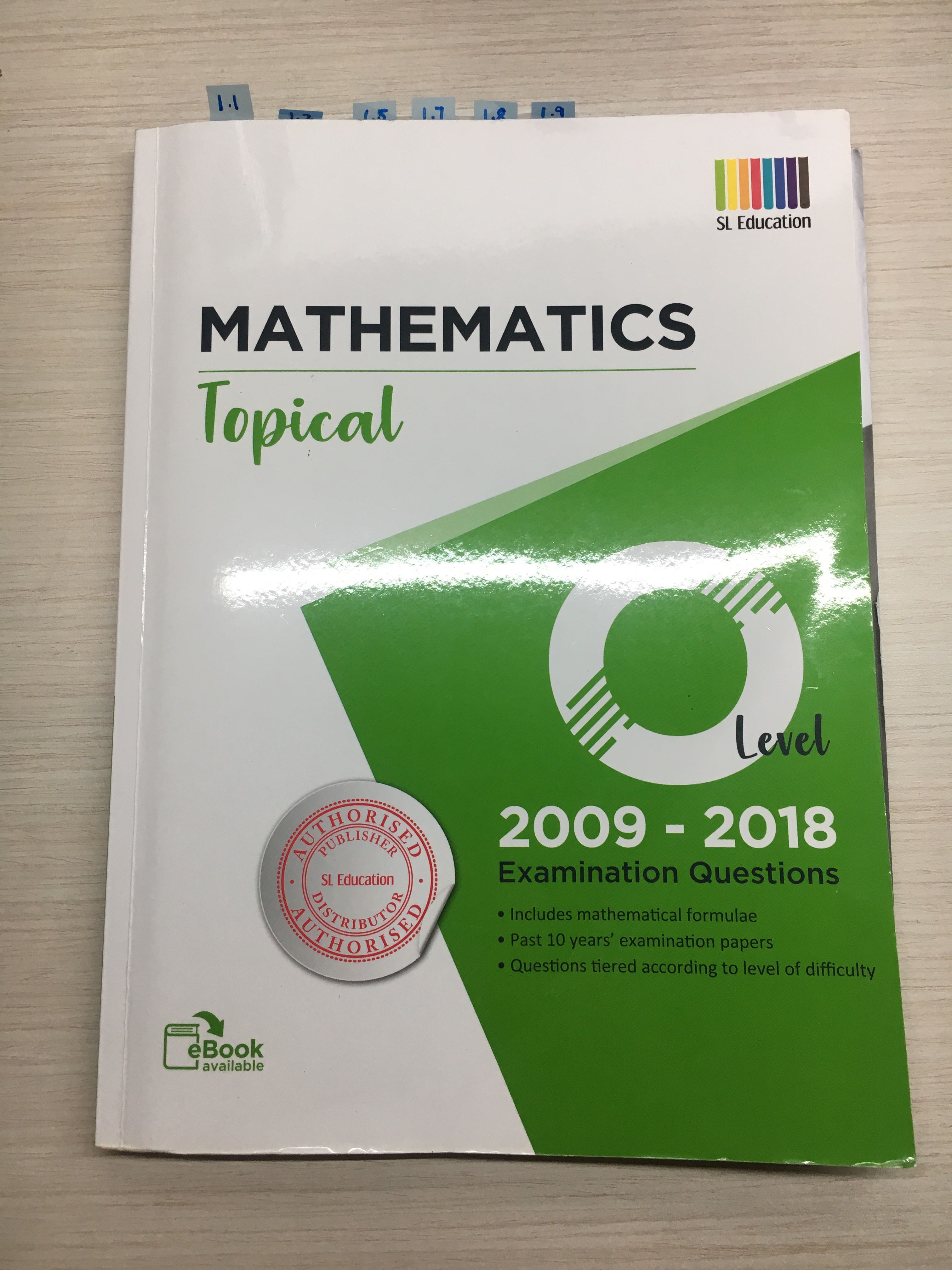 o level mathematics topical tys 2009-2018, Hobbies & Toys, Books ...