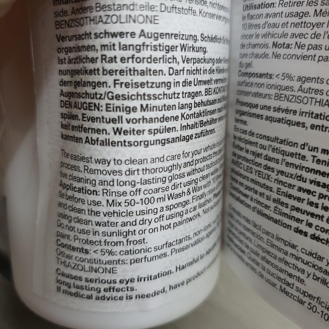 Original BMW 2 in 1 Carwash Shampoo & Wax (Car Care Paint Polish ...