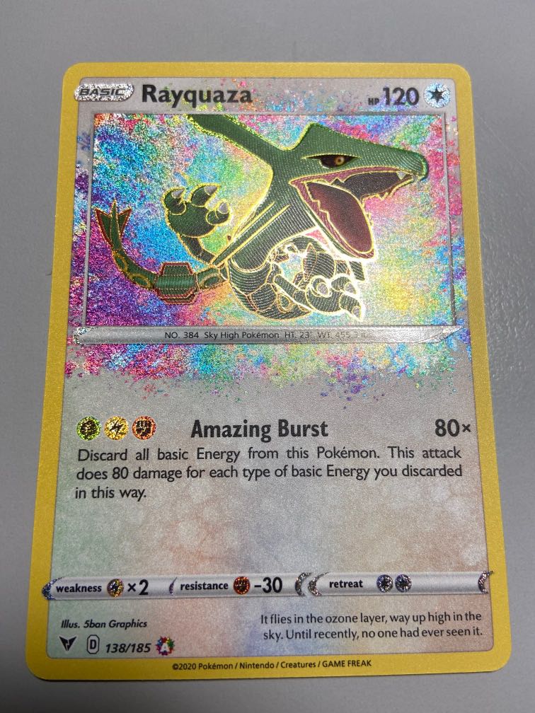 Pokemon Card Rayquaza Amazing Rare, Hobbies & Toys, Toys & Games on ...