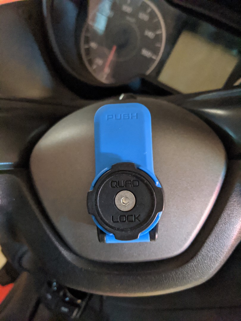 Quad Lock for Xmax, gun metal base color, Motorcycles, Motorcycle ...