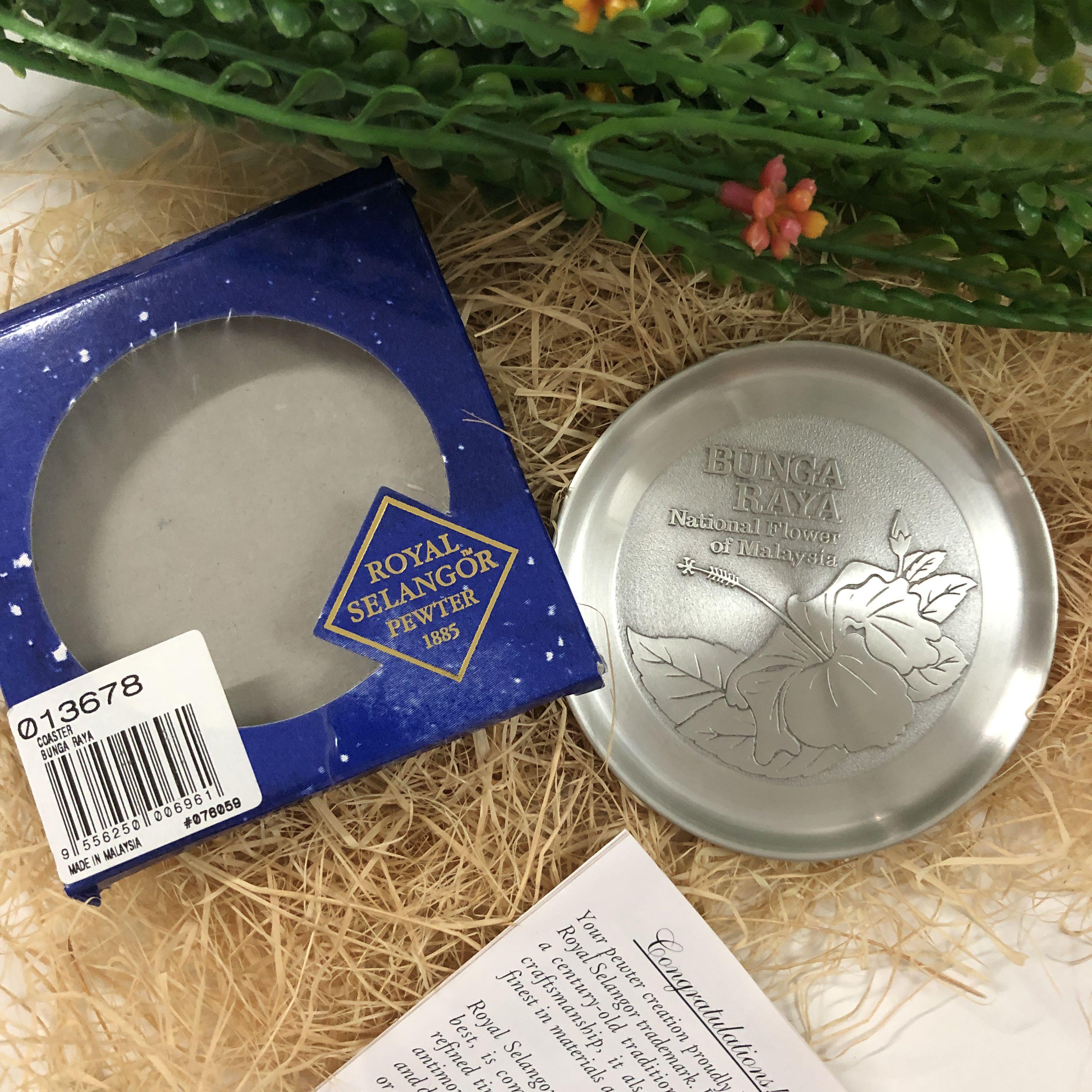 Royal selangor Maybank coaster bunga raya pewter, Hobbies & Toys ...