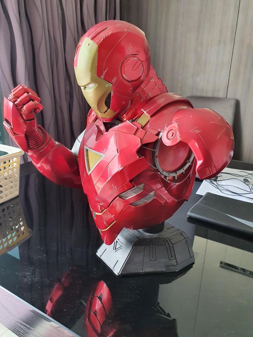 Sideshow Iron Man Mark VI Legendary Scale Bust, Hobbies & Toys, Toys ...