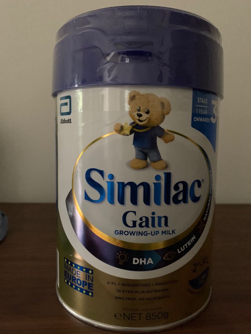 Similac Gain stage 3, 850g, Babies & Kids, Nursing & Feeding, Weaning ...
