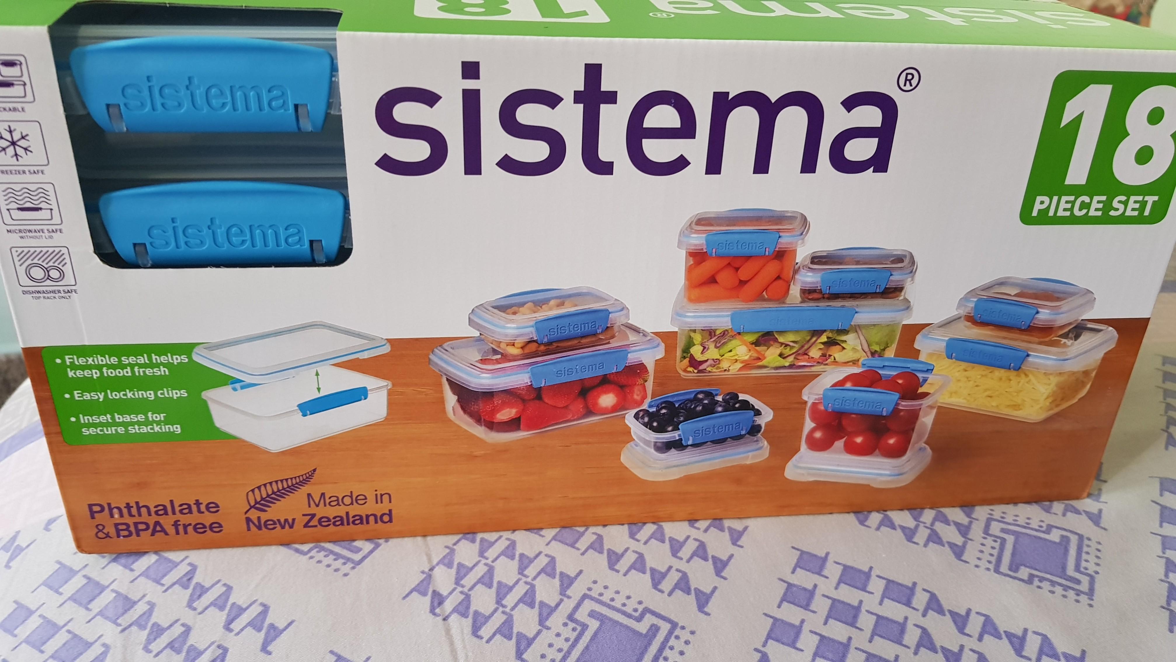 Sistema 18 piece food container storage set (brand new unseal ...