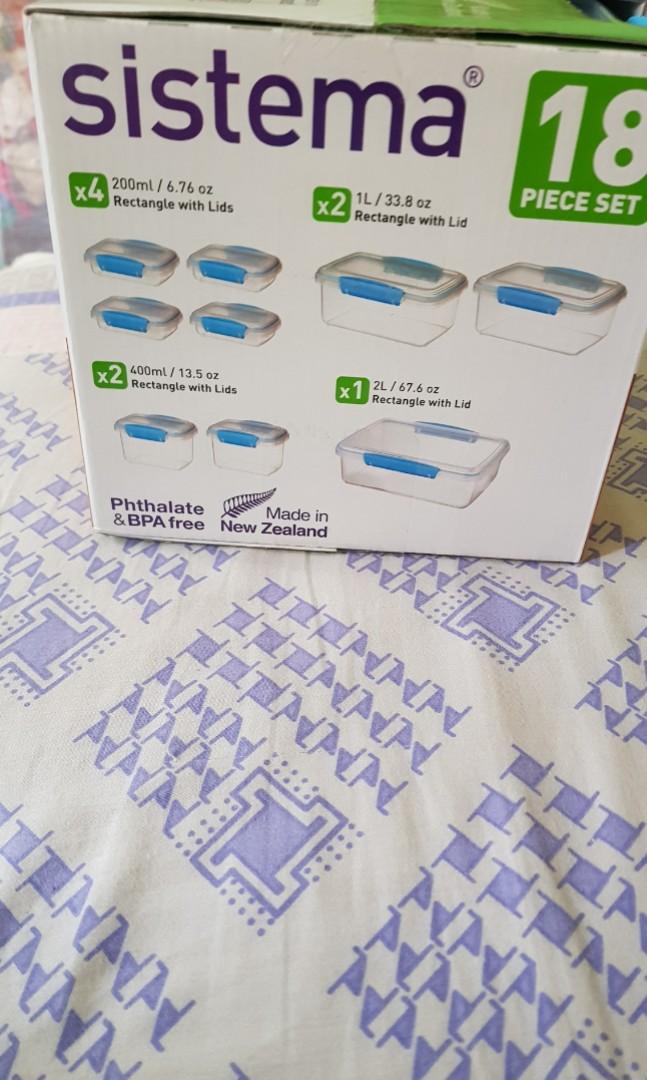 Sistema 18 piece food container storage set (brand new unseal ...