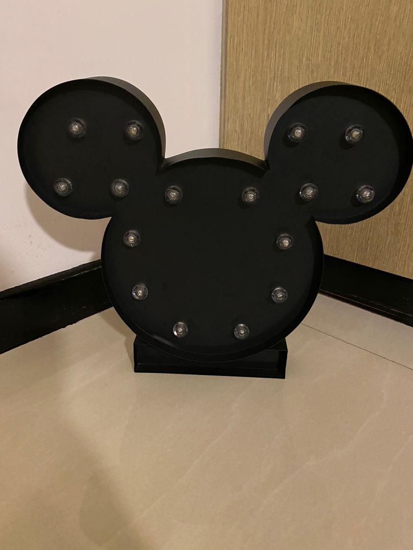 Typo Mickey Mouse light deco, Furniture & Home Living, Home Decor ...