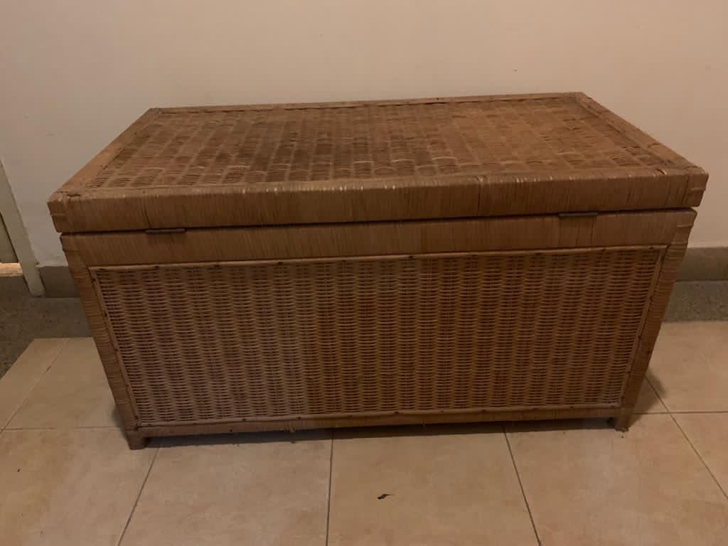 Vintage rattan chest, Furniture & Home Living, Furniture, Tables & Sets ...