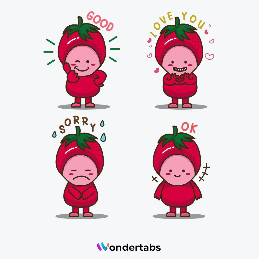 WhatsApp and Telegram Stickers Design (Mascot Design, Sticker Design ...