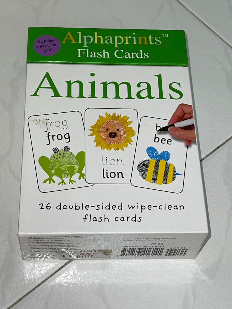 26 Double sided wipe clean flash card for kid, Hobbies & Toys, Books ...